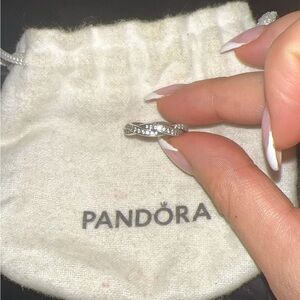 Pandora | Jewelry | Pandora Sparkling Twisted Lines Ring | Poshmark